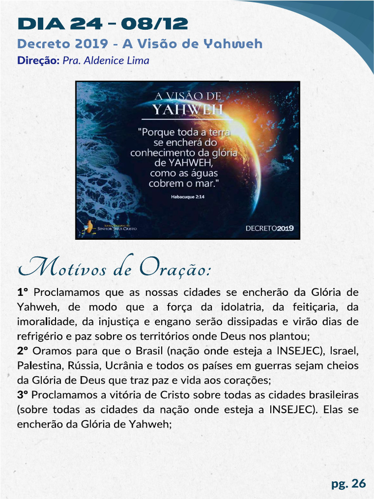 Dia 24.a Visão de Yahweh | PDF