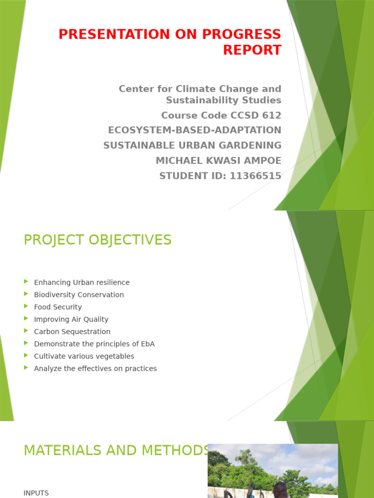 Presentation on Progress Report Ppt | PDF