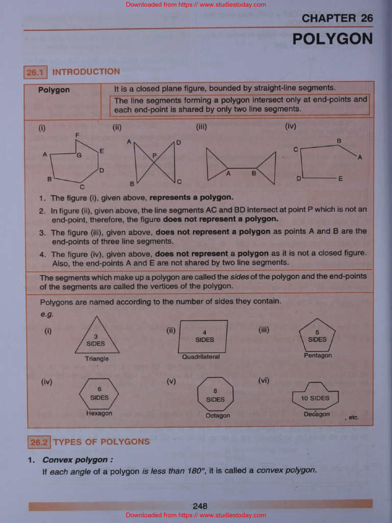 ICSE Class 8 Maths Chapter 26 Polygon | PDF