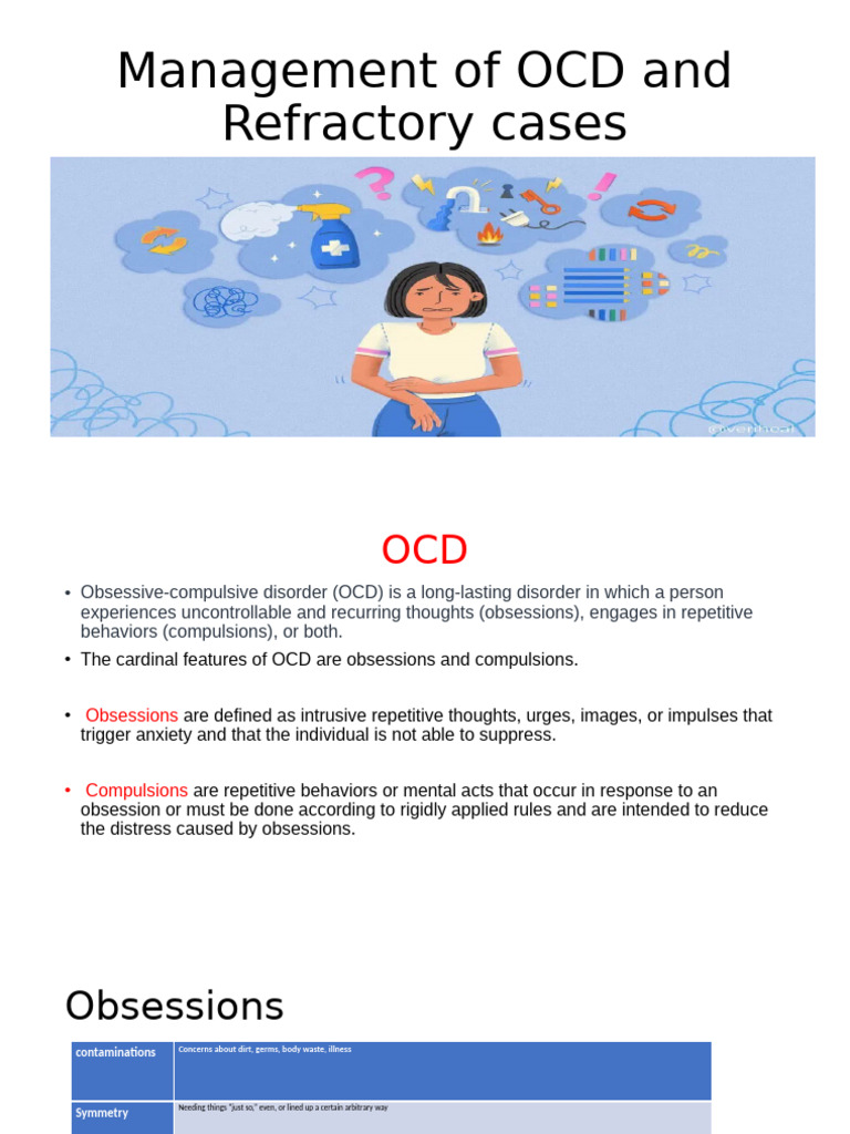 Managment of OCD and Refractory Case | PDF | Obsessive–Compulsive ...