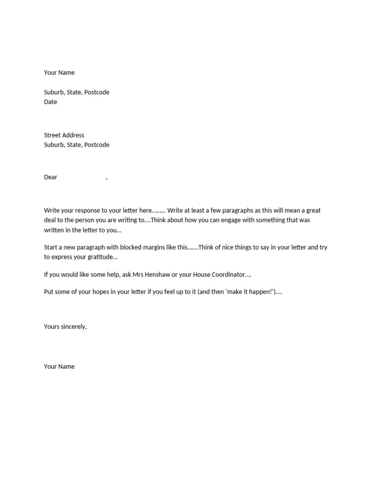 Letter Template 2 | PDF