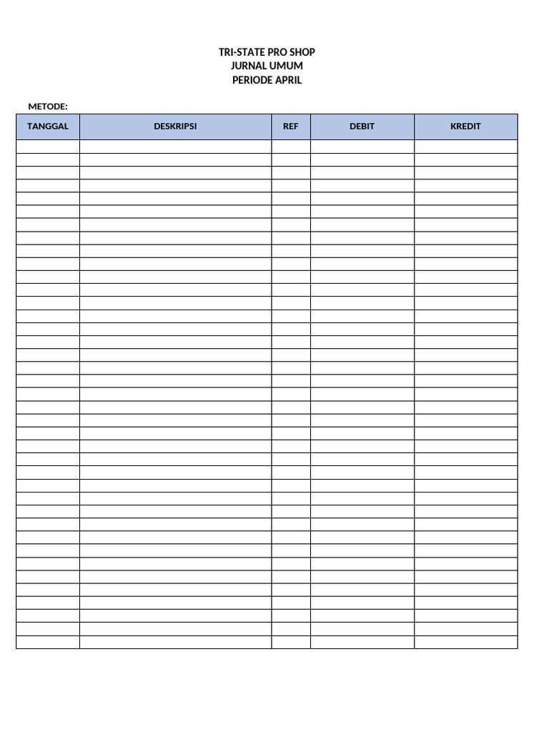 Format Tabel Tri State Pro Shop Pdf