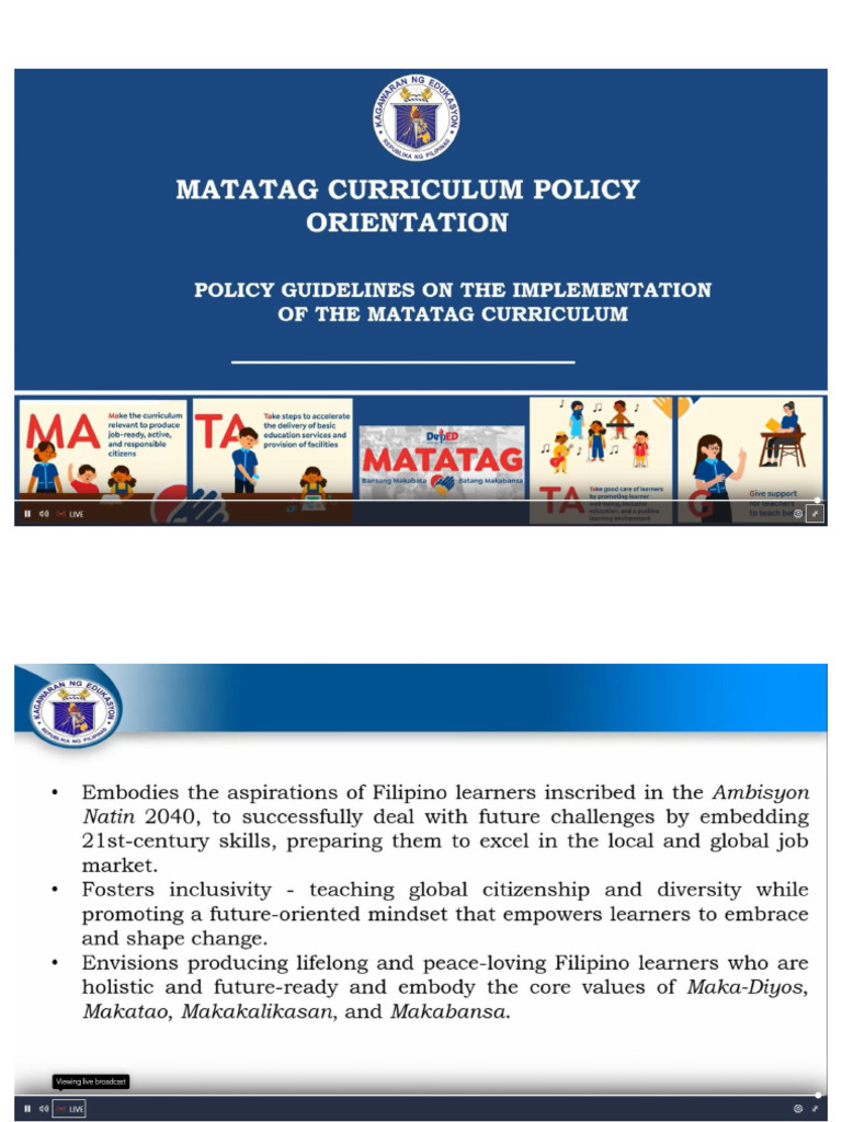 MATATAG Policy Orientation | PDF