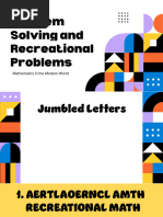 Recreational Mathematics | PDF | Mathematics | Recreational Mathematics