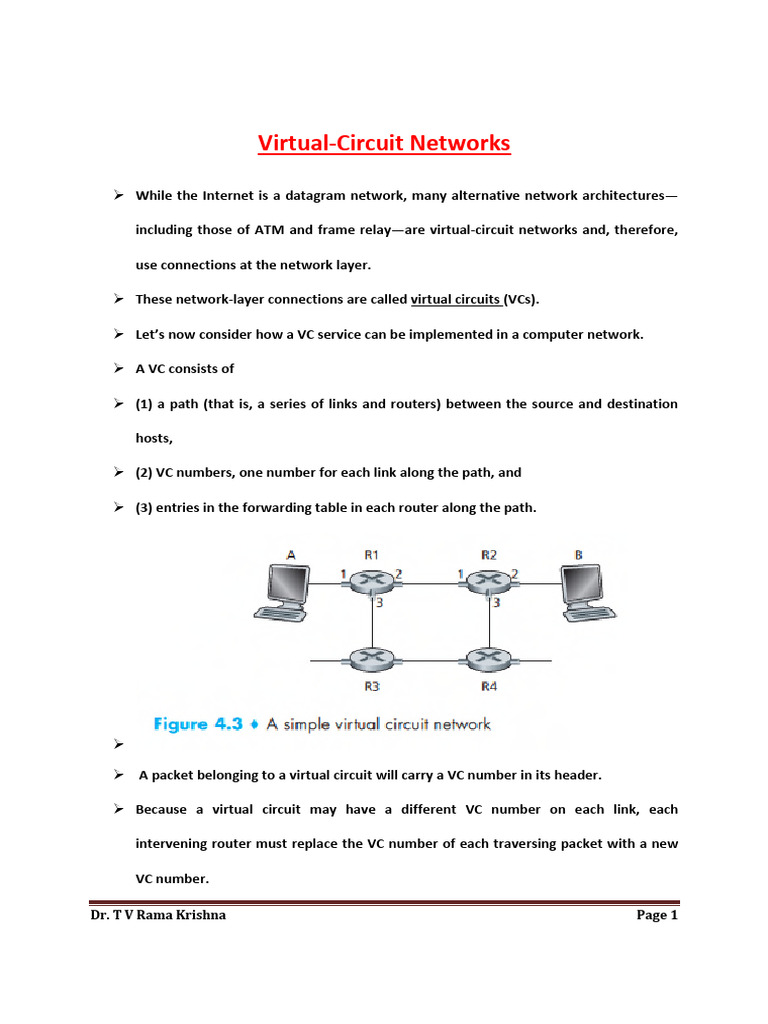 Virtual-Circuit vs Datagram Networks | PDF | Computer Network | Router (Computing)