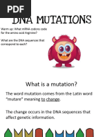 Amoeba Sisters Mutations Recap Guide | PDF | Genetic Code | Point Mutation