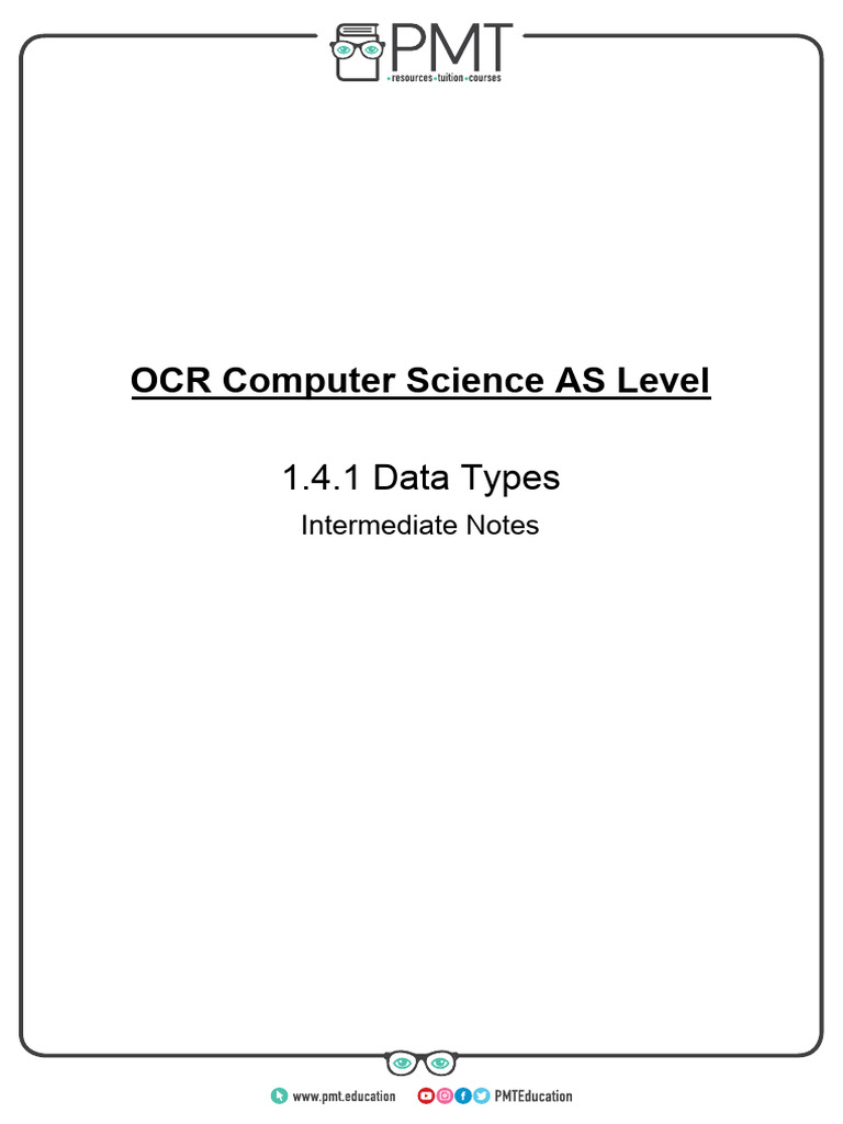 1 4 1 Data Types Pdf Character Encoding Boolean Data Type