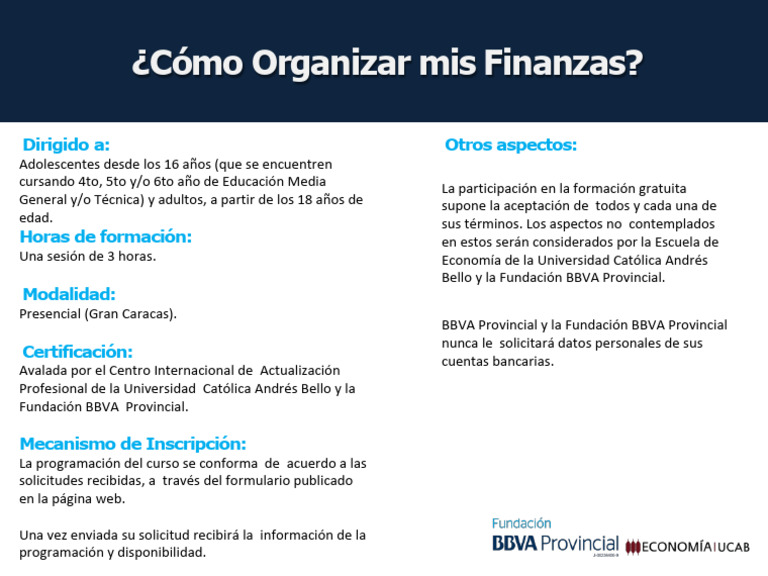 Como Organizar Mis Finanzas | PDF