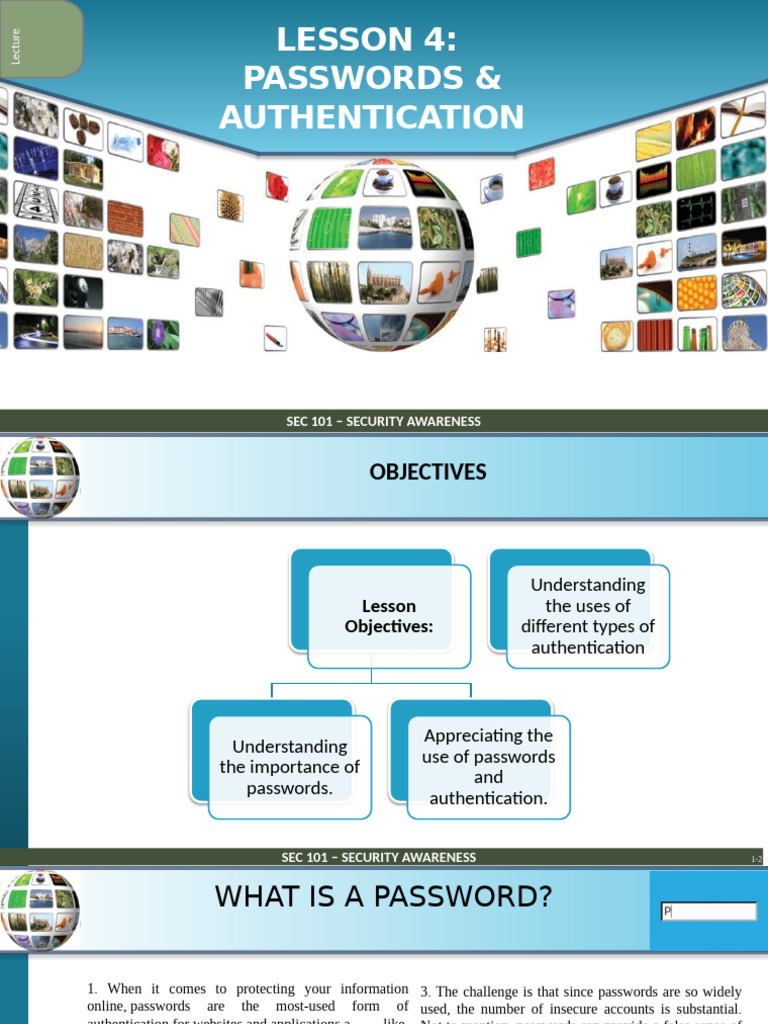 Lesson-4-Lec_Data-Security-Awareness | PDF | Password | Security