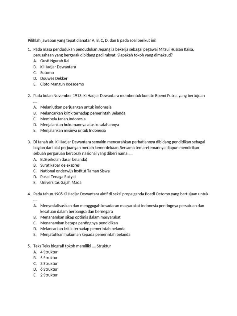 Soal Bahasa Indonesia KLS X Genap 2024 | PDF