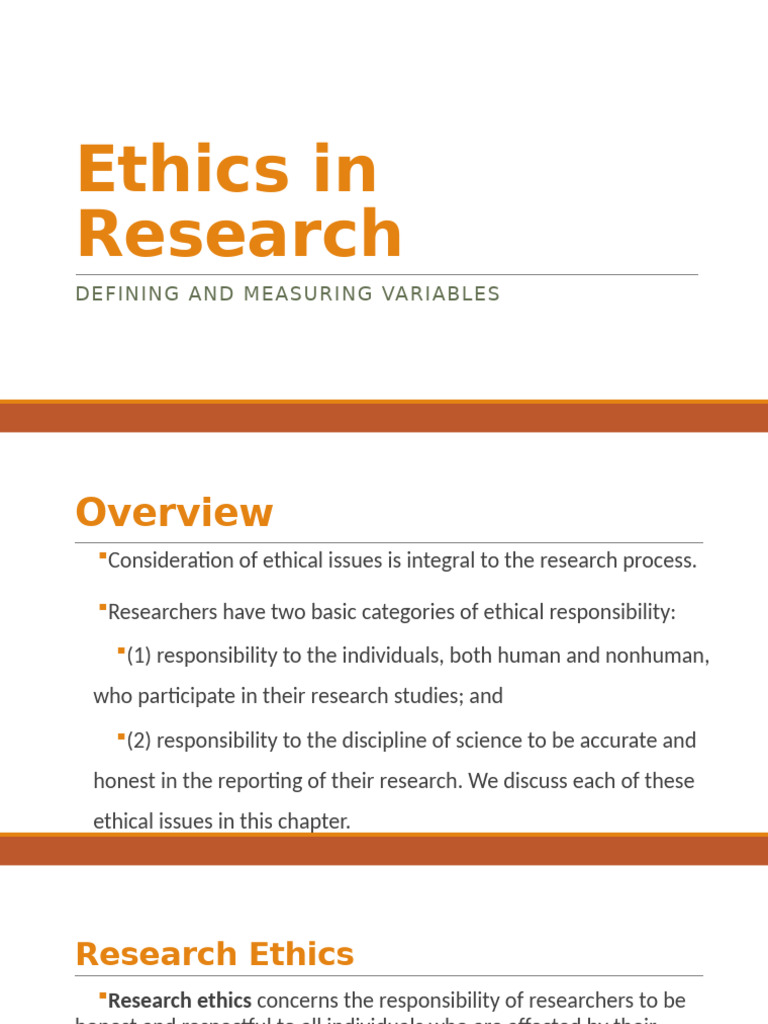 Ethics in Research | PDF