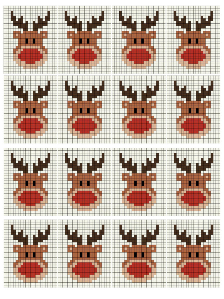 DIBUJOS EN CUADRICULA NAVIDAD | PDF