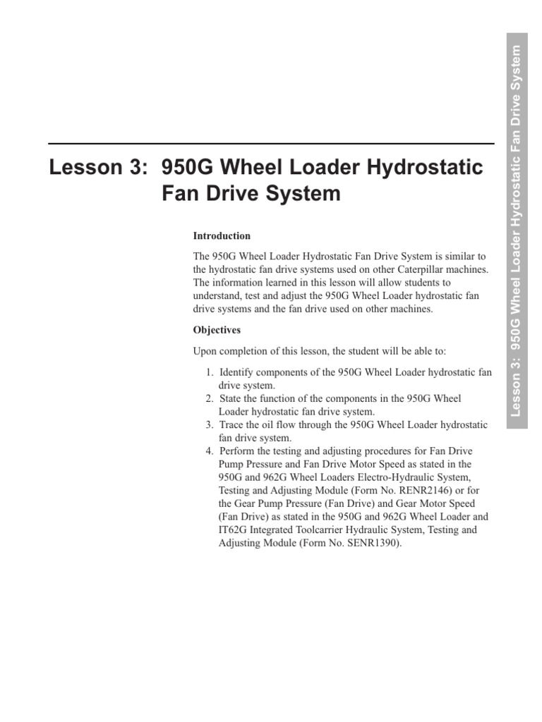 UNIT3L3S_950G Wheel Loader Hydrostatic Fan Drive System | PDF | Pump ...