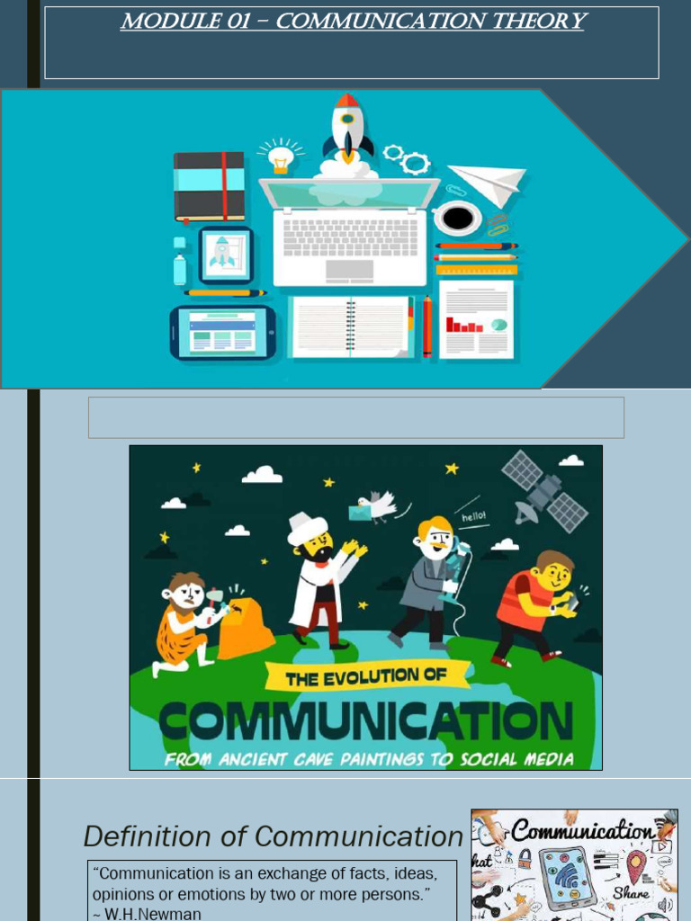 Communication Theory - Module1 | PDF | Communication | Nonverbal ...