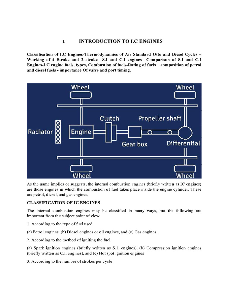 Classification of IC Engine A | PDF