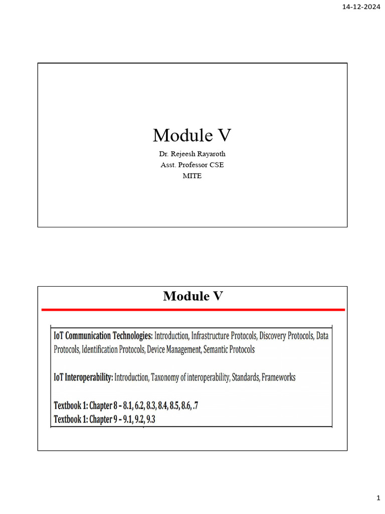 Module 5 Upto Coap Protocol | PDF | I Pv6 | Computer Network
