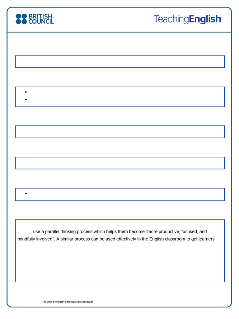 Four Hats For Discussion LP 0 | PDF | Lesson Plan | Learning