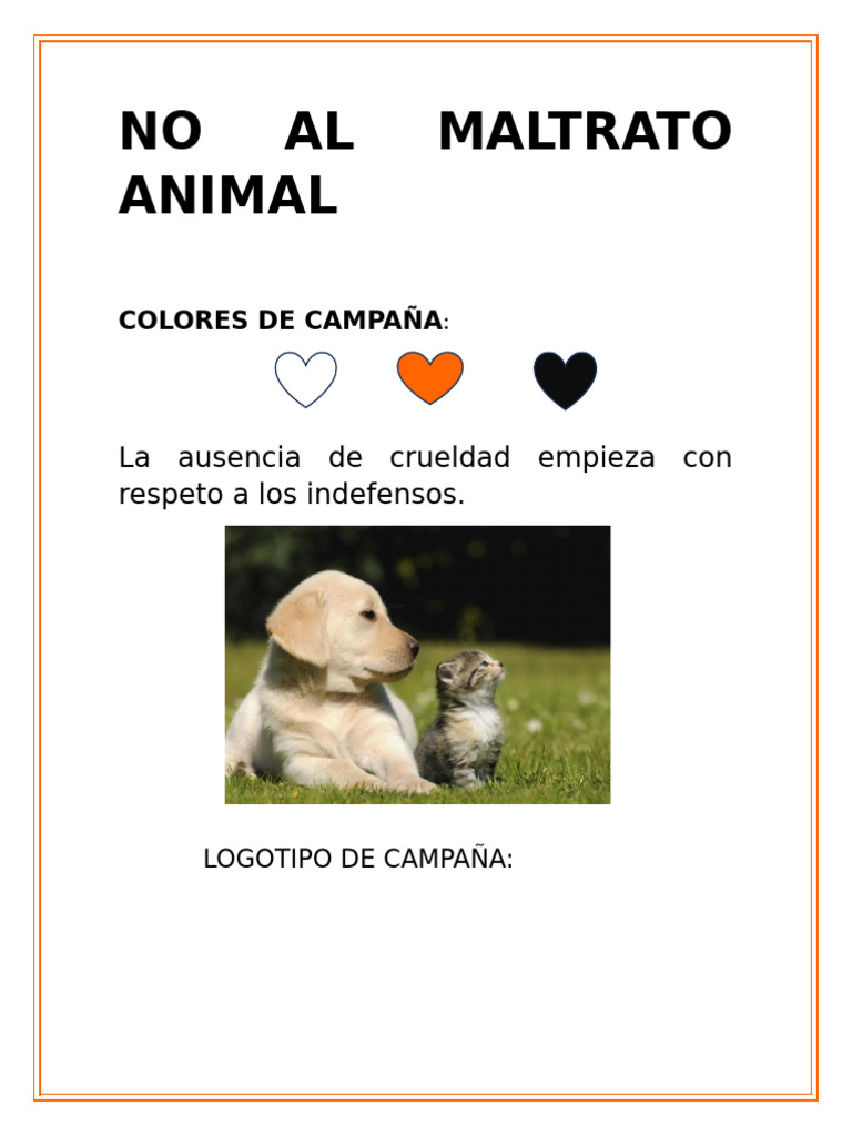 No Al Maltrato Animal | PDF | Abuso infantil | Bienestar de los animales