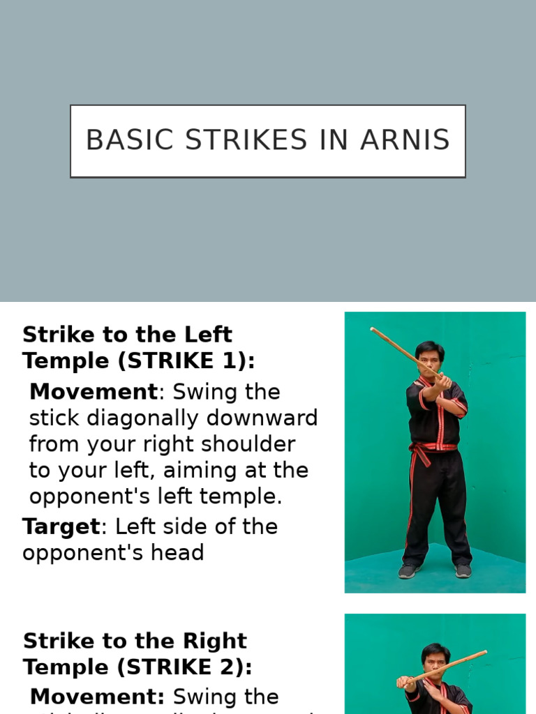 Basic Strikes in Arnis | PDF