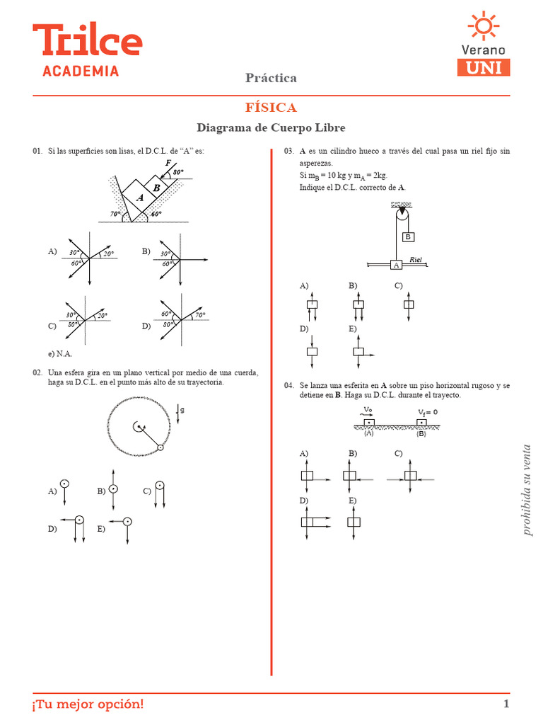 ejercicios dcl física | PDF | Fricción | Física