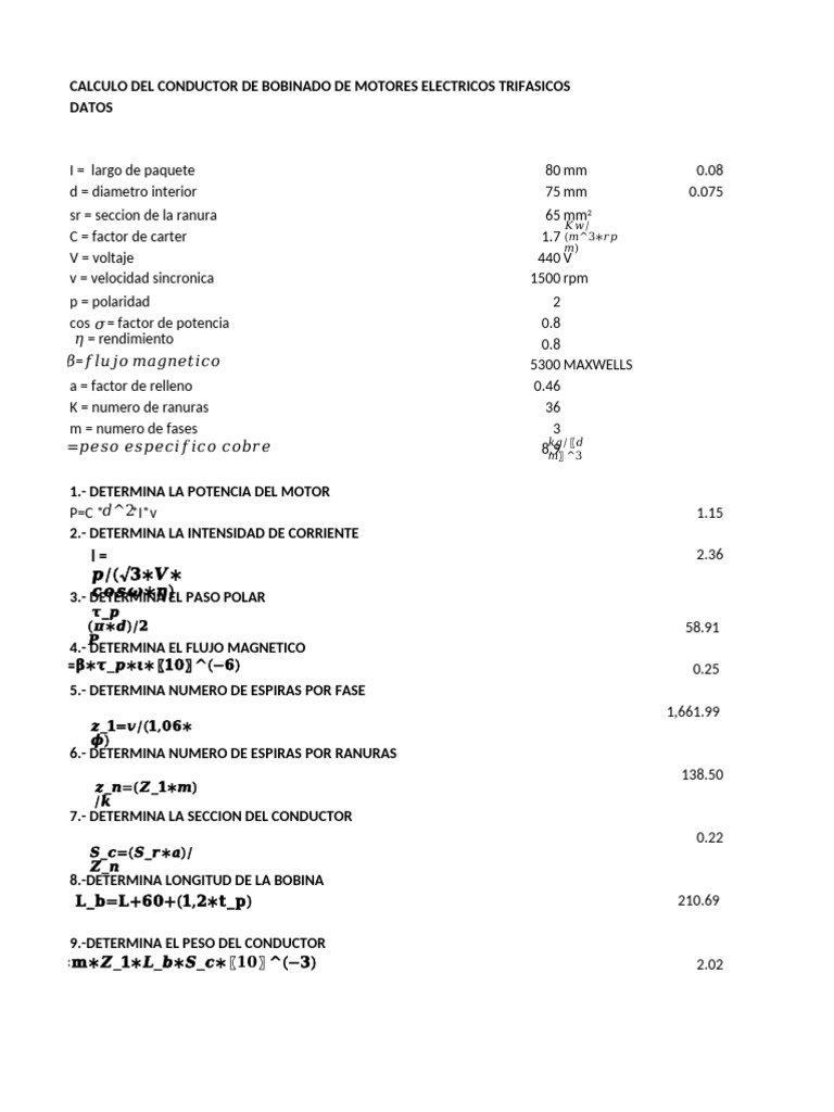 Calculo de Conductores | PDF | Metrología | Magnetismo