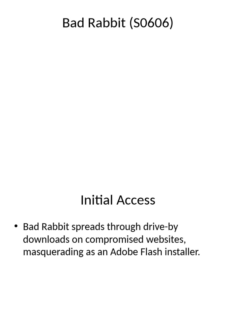 Bad Rabbit Ransomware Analysis | PDF