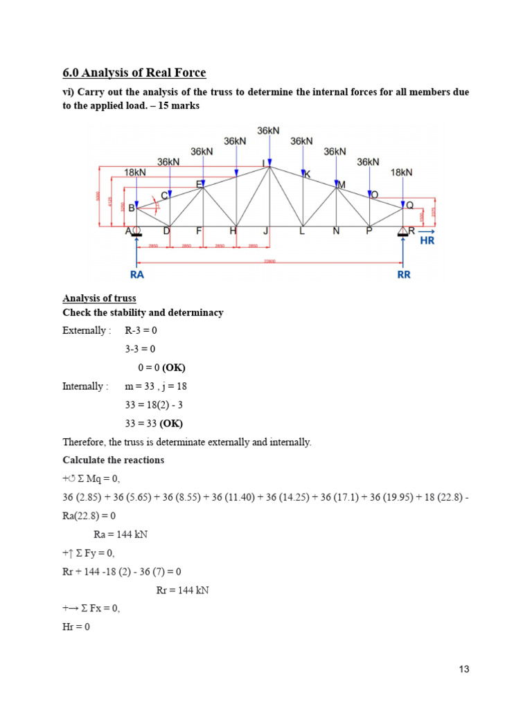 Calculation Trusses | PDF