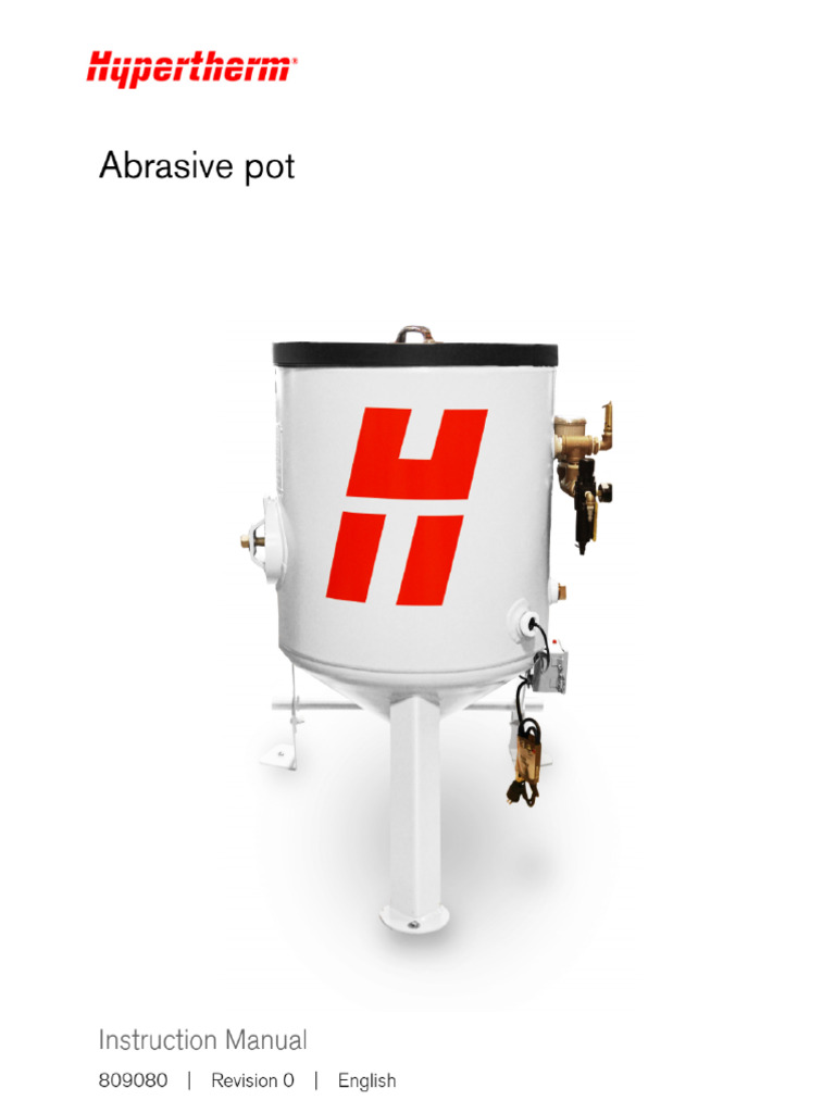 Hypertherm Abrasive Pot Instruction Manual - Manualzz | PDF