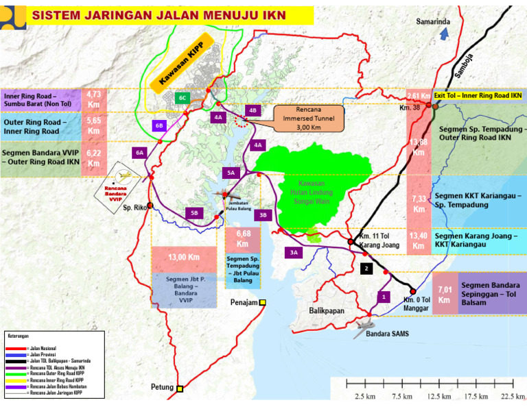 Peta Jaringan Jalan Ikn | PDF | Road | Road Infrastructure