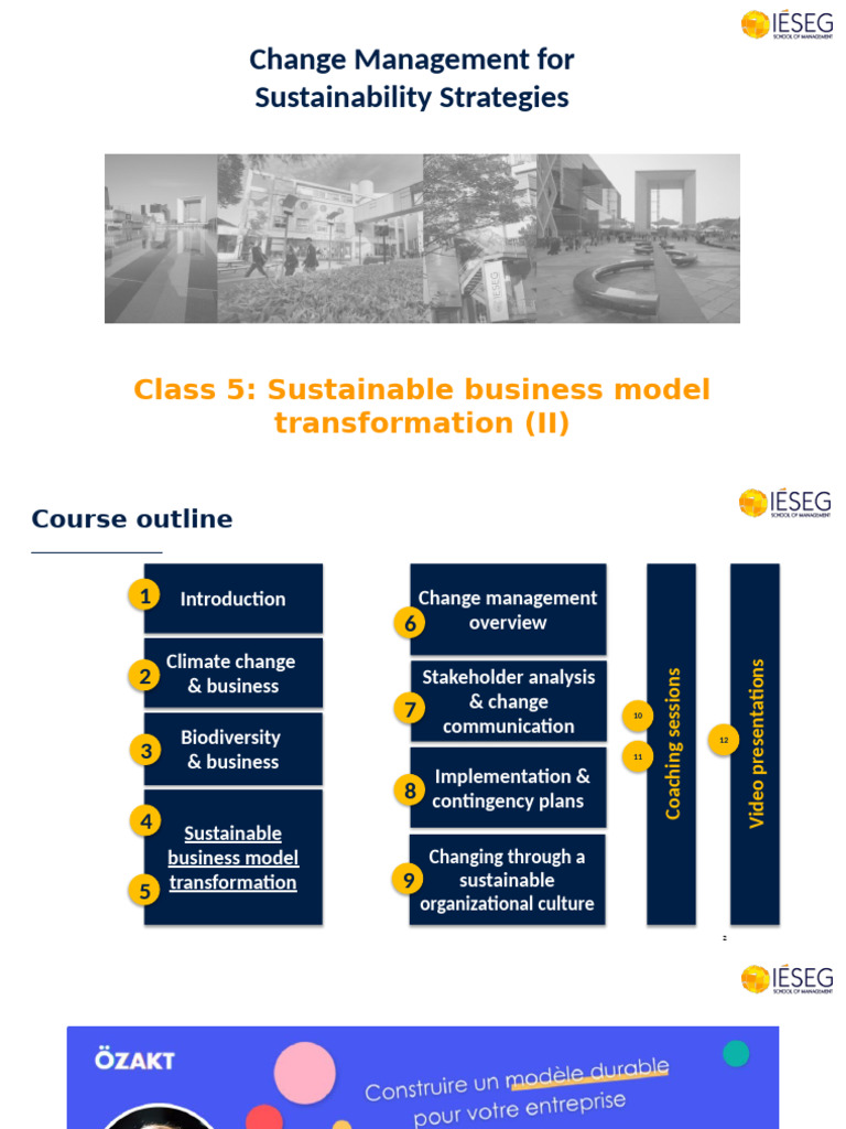 5. Sustainable Business Model Transformation II | PDF | Change ...