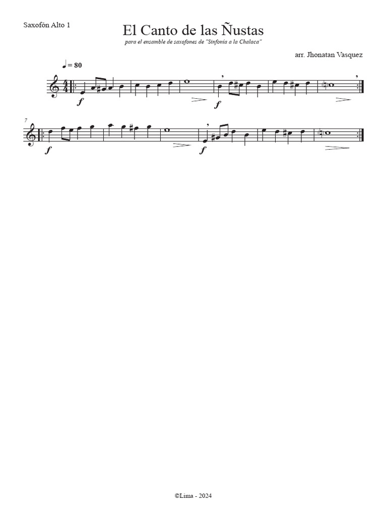 El Canto de Las Ñustas - Partes | PDF | Organologia Elemental ...