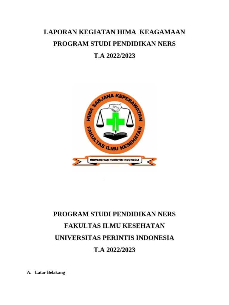 LAPORAN KEGIATAN HIMA KEAGAMAAN 7 October 2022 | PDF