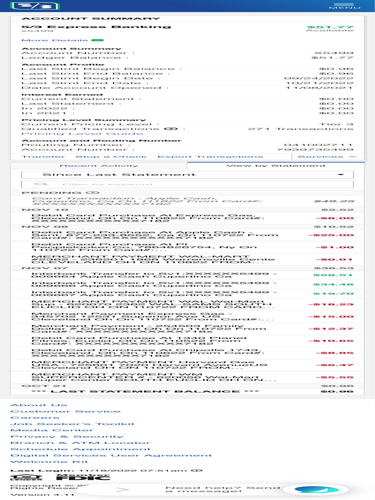 Account Details - Fifth Third Bank 2 | PDF | Debit Card | Business