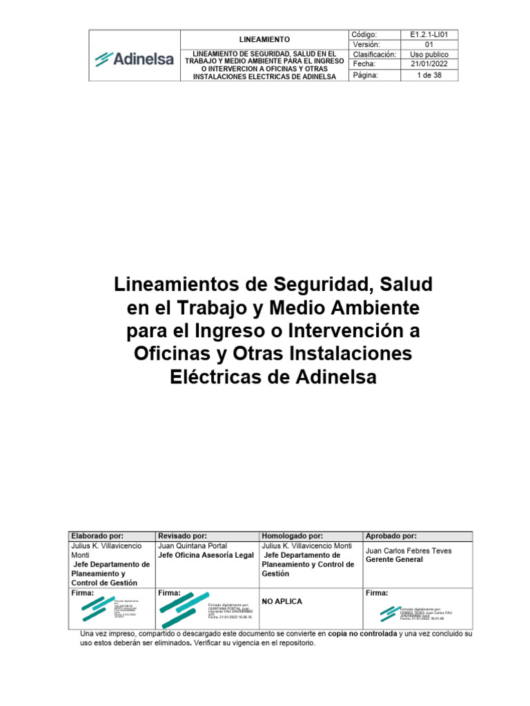 E1.2.1-LI01 Lineamientos para ingreso contratistas a oficinas e ...