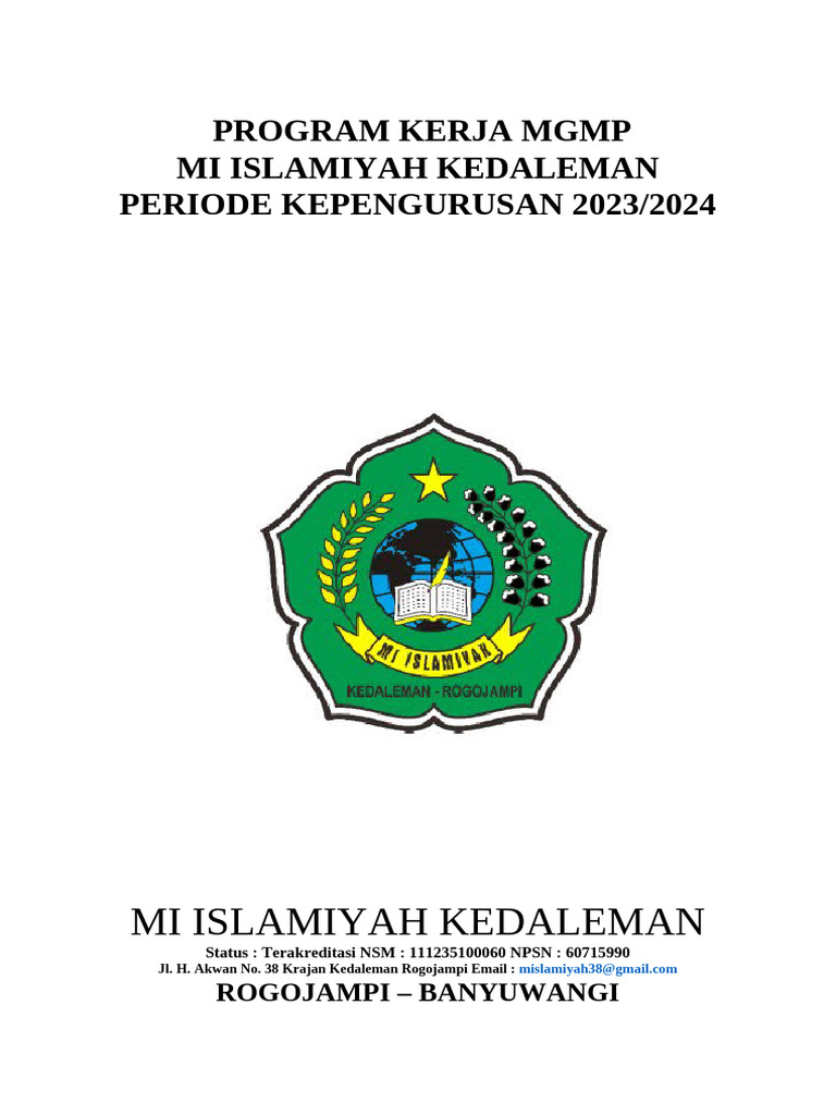 Program Kerja MGMP Islamiyah Kedaleman 2024 | PDF