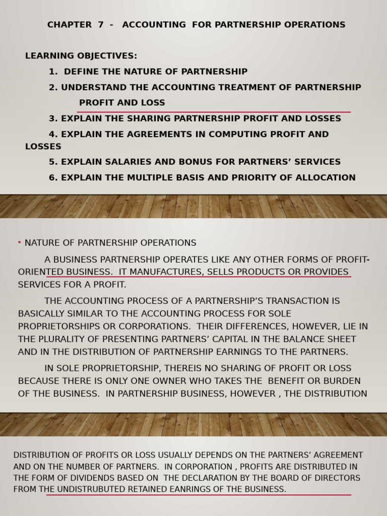ABM 4 Chapter 7 Presentation Partnership Accounting | PDF | Debits And ...