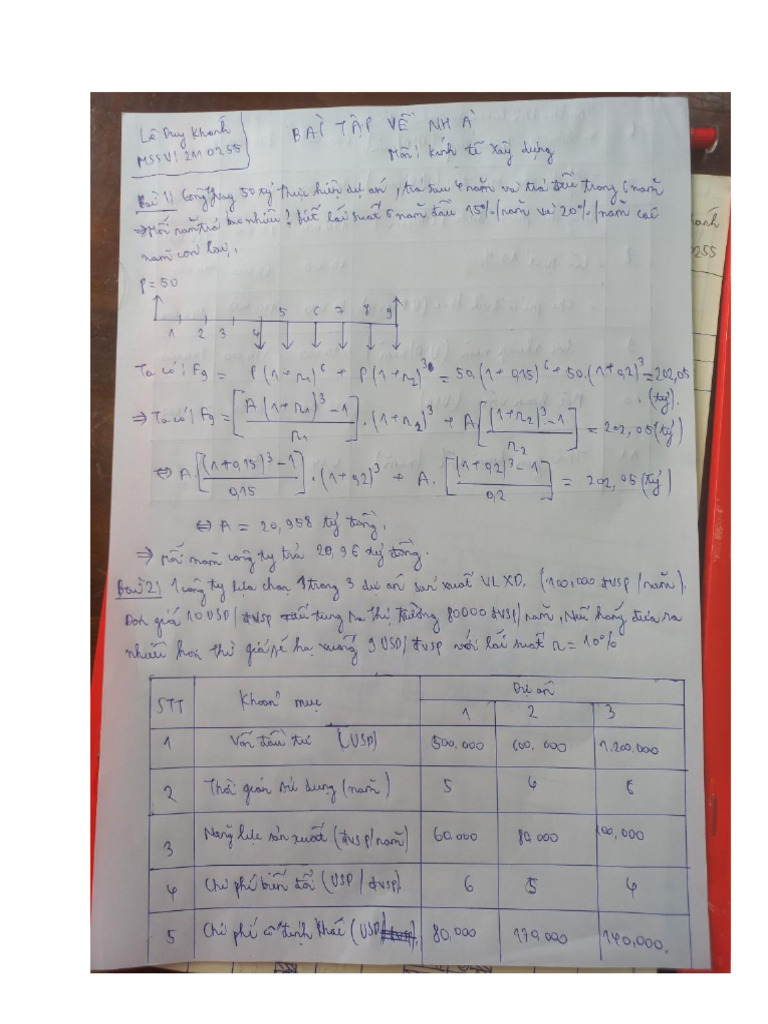 BTVN KTXD KHÁNH | PDF