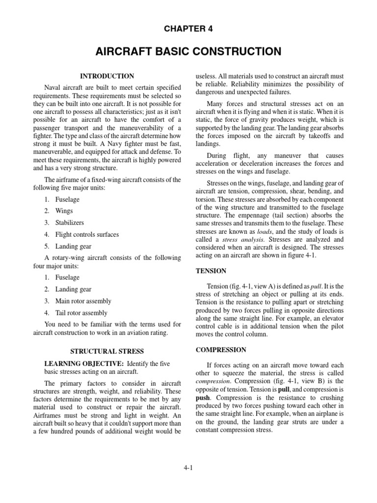Aircraft Basic Construction: Compression. Compression (Fig. 4-1, View B ...
