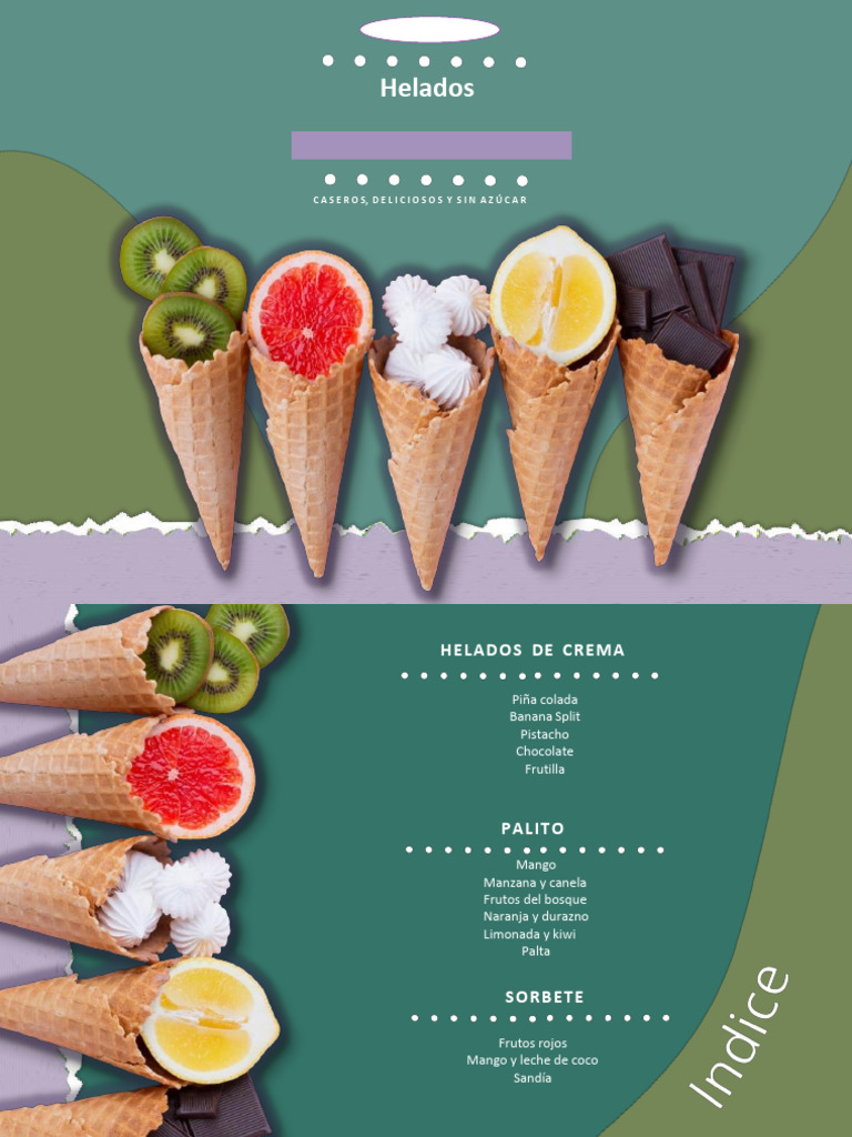 Helados Caseros Saludables y Sin Azúcar | PDF | Helado | Chocolate