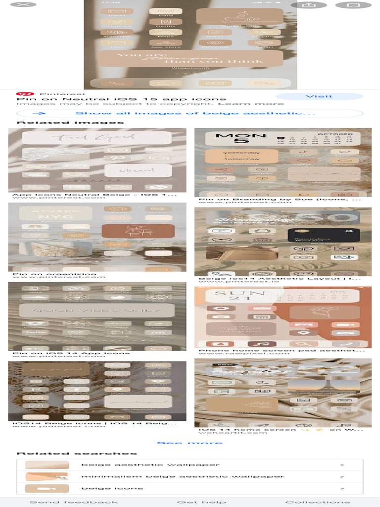 Beige Aesthetic Widgets - Google Search 3 | PDF | Ios | Mac Os