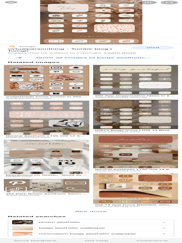 Beige Aesthetic Widgets - Google Search 4 | PDF | Ios | Tablet Computer