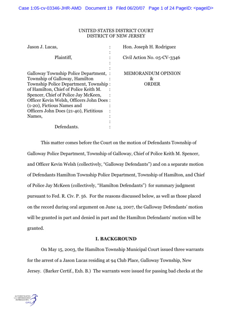 USCOURTS-njd-1_05-cv-03346-0 | PDF | Fourth Amendment To The United ...