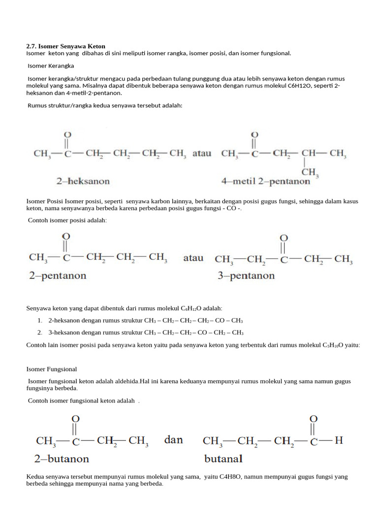 isomer dan kegunaan keton | PDF