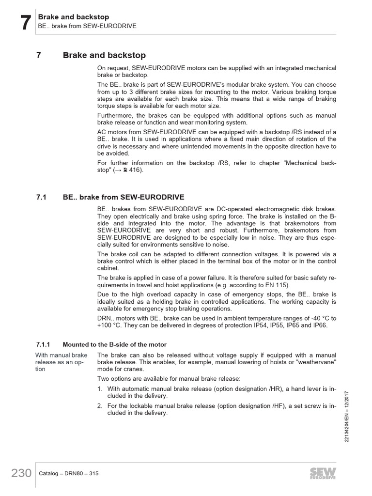 Brake and Backstop | PDF | Electric Motor | Brake