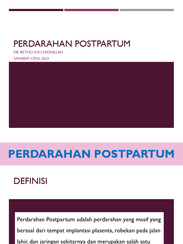 PERDARAHAN POST PARTUM | PDF
