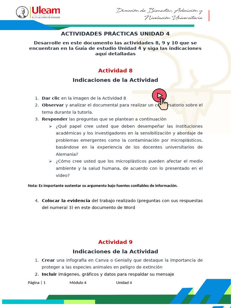 CV U4 Actividades Prácticas | PDF