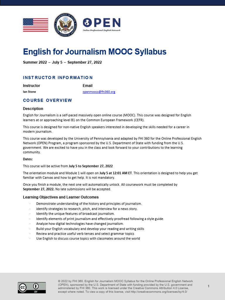 English Journalism for B1 Learners | PDF | Journalism | Verb