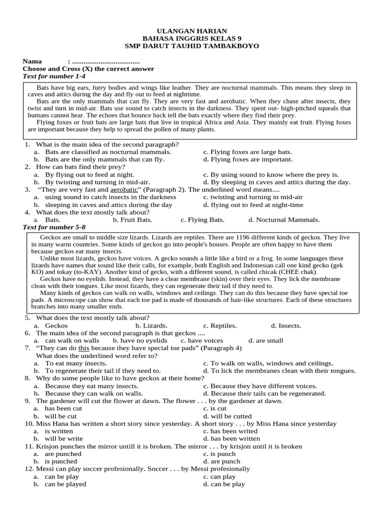 UH Report, Passive, Relative Pronoun | PDF | Bat | Dragonfly