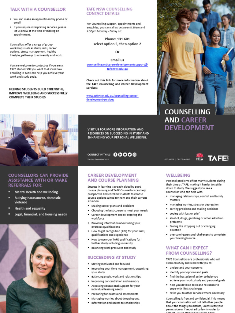 Counselling and Careers brochure 2024 | PDF | Psychology | Social Psychology