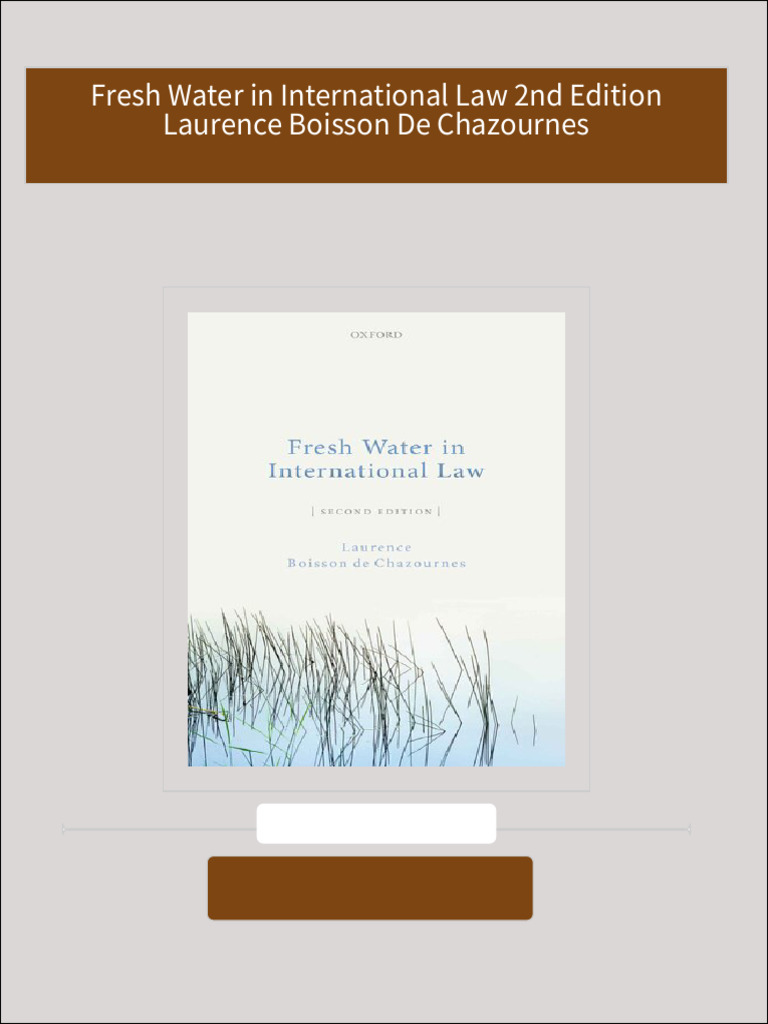 Instant Download Fresh Water In International Law 2nd Edition Laurence